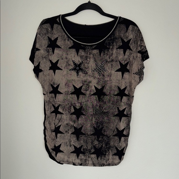 Vintage | Tops | 20s Rhinestone Star Emo Top | Poshmark